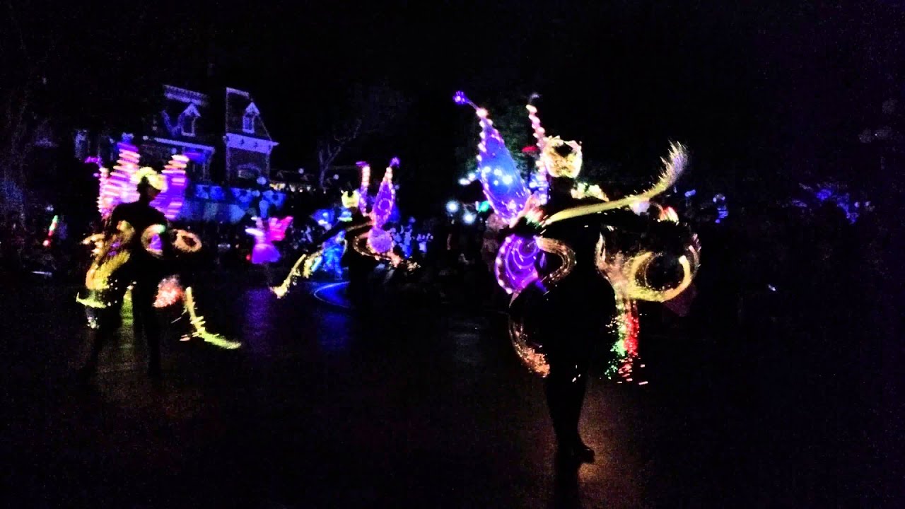 Fairies Disneyland Paint the Night Parade Float at Disney 4k Resolution ...