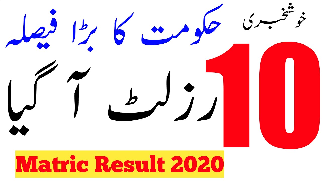 10th Class Result 2020 - Matric Result 2020 - 10th Class Result Punjab ...