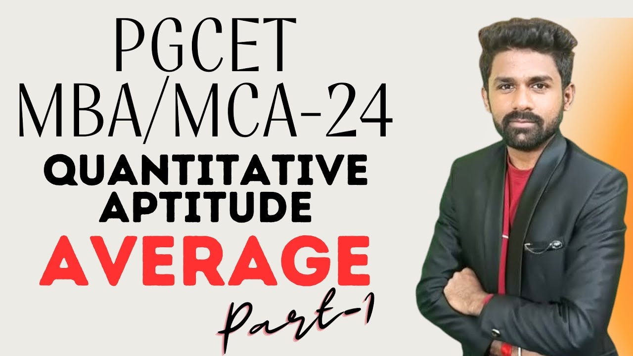 PGCET MBA | Quantitative Aptitude | Average | Part-1 - YouTube