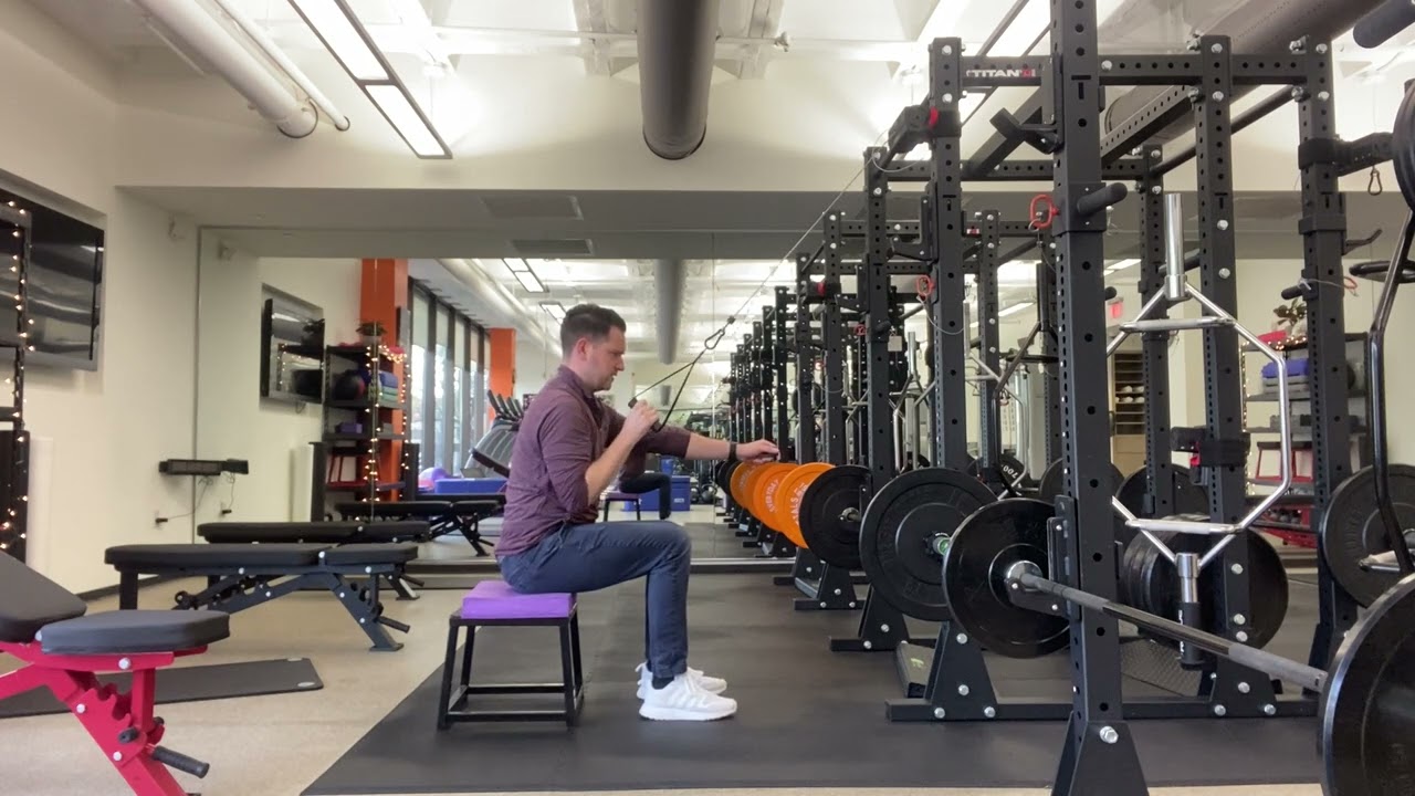 Low Box Seated High Row - YouTube