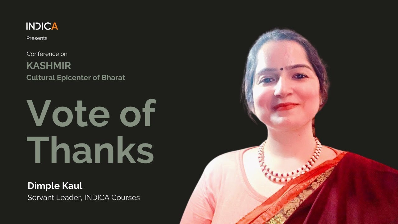 Vote of Thanks by Dimple Kaul - YouTube