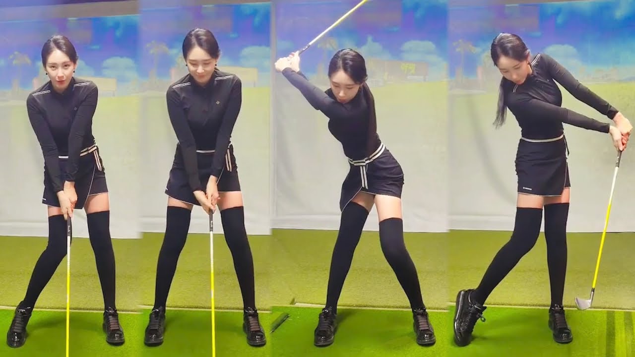 부산골프레슨은 Klpga 프로 허은지 미녀골퍼 에게 허은지 프로의 골프기초스윙 Youtube