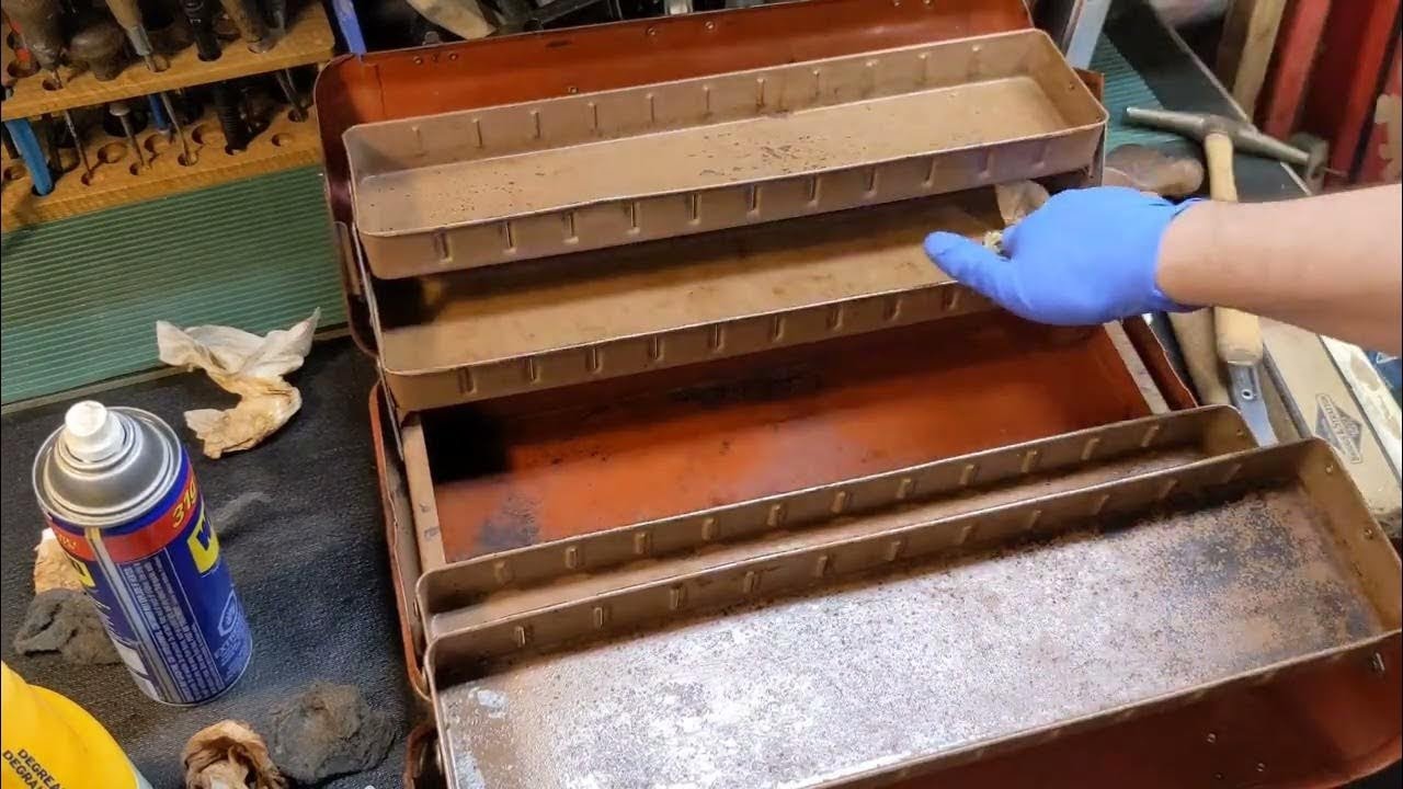 old tool box functional restoration - Boris! - YouTube