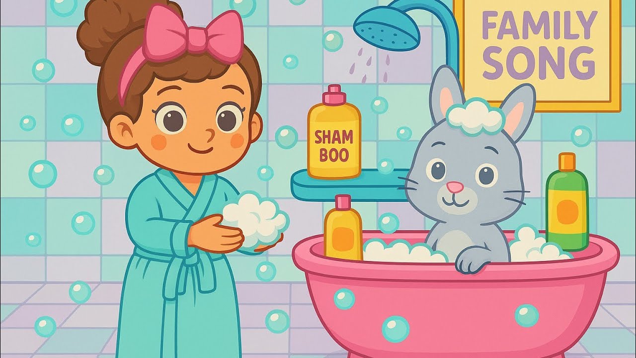 Ya llegó la hora del shampoo- family song - canción de la hora del baño ...