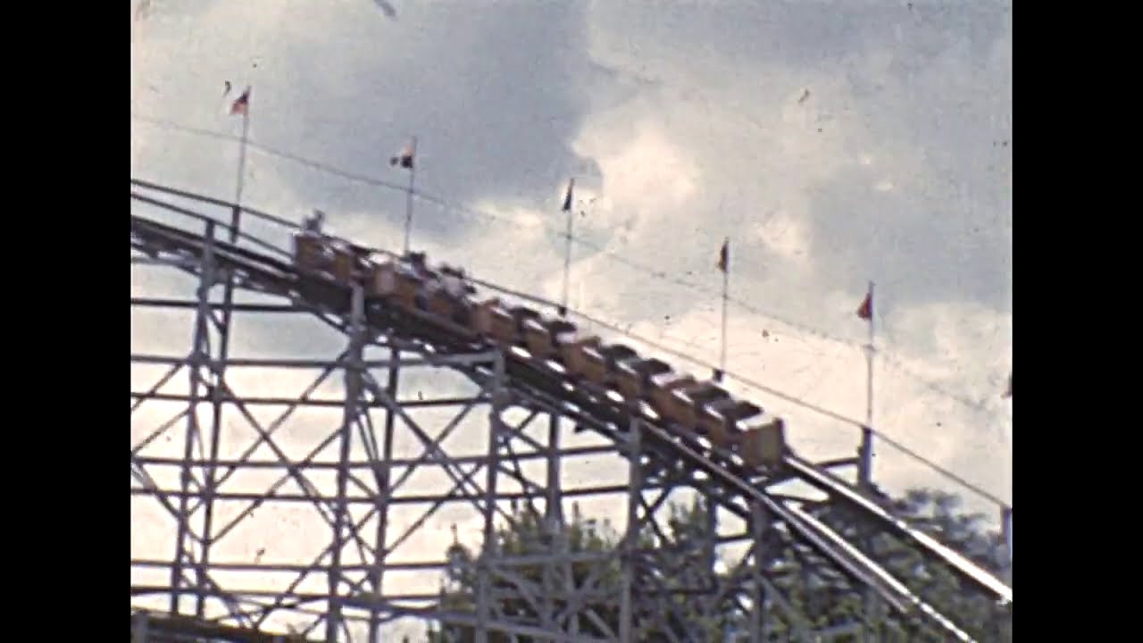 1958 - Woodside Park, Philadelphia, PA - Wooden Roller Coaster - YouTube