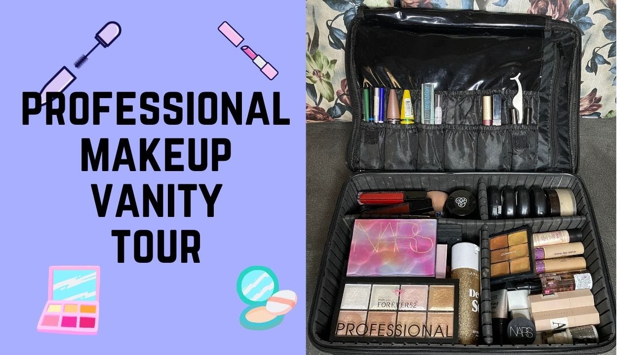 My professional makeup vanity tour | What’s in my professional makeup ...