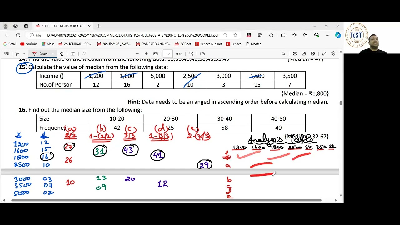 11th ISC STATISTICS_MODE DISCRETE SERIES (02) (07/08/2024) - YouTube