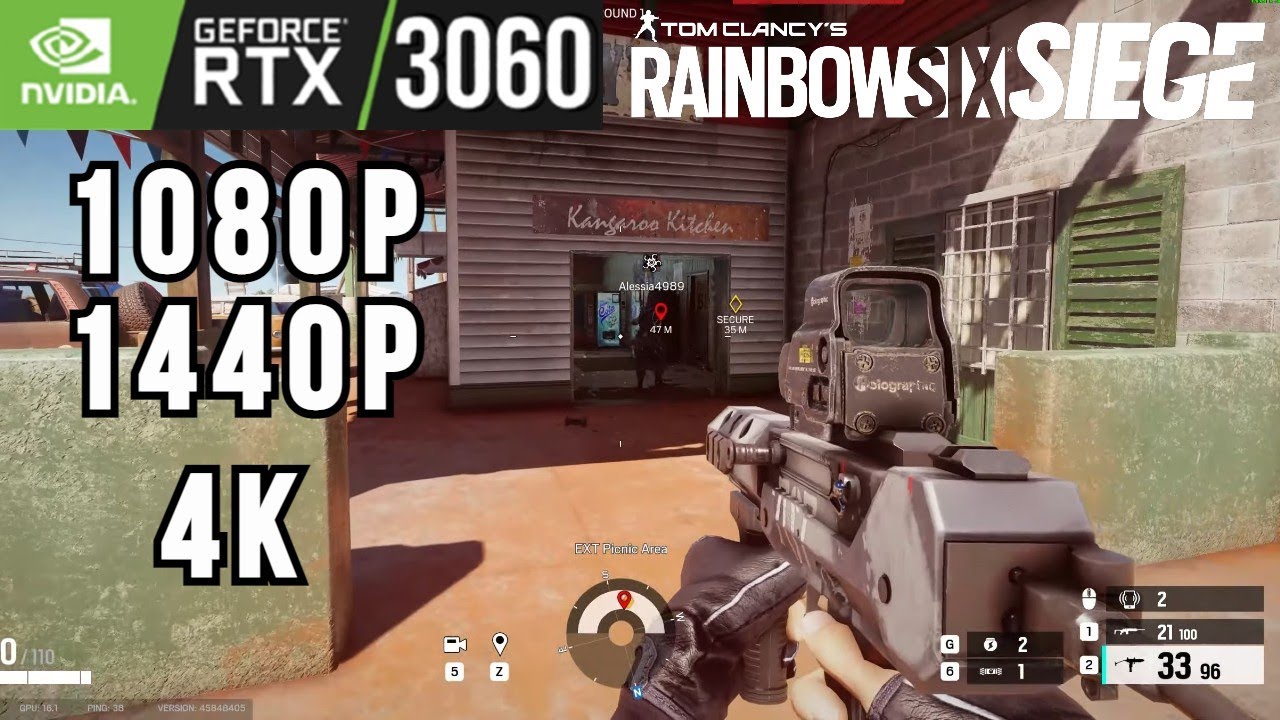 Rainbow Six: Siege | RTX 3060 1080p, 1440p , 4K Ultra HD Texture | PC ...