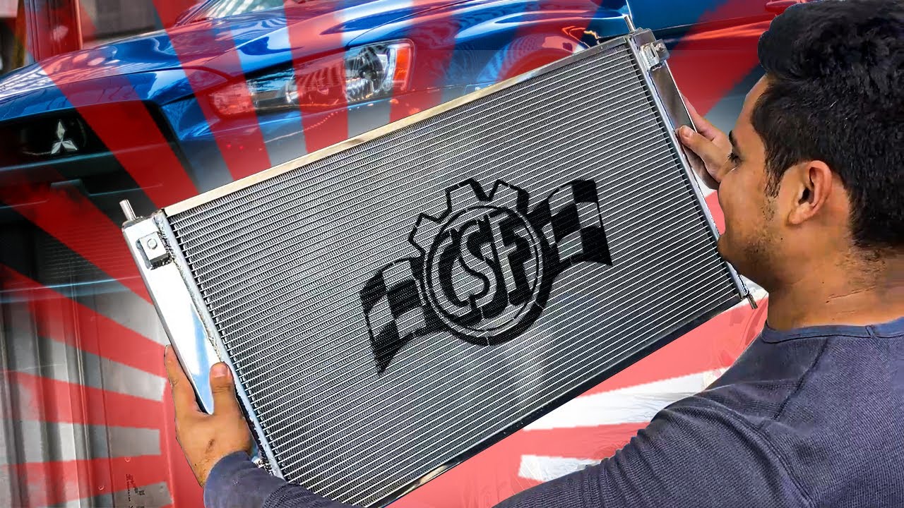EVO X CSF Radiator and Spal Fans [Evo Cooling Upgrade] - YouTube
