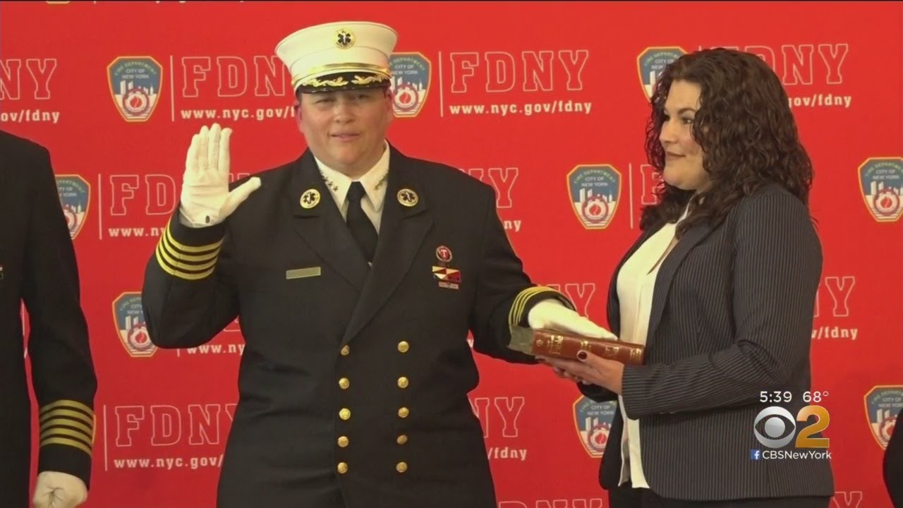 First Woman FDNY Chief Of EMS Sworn In - YouTube