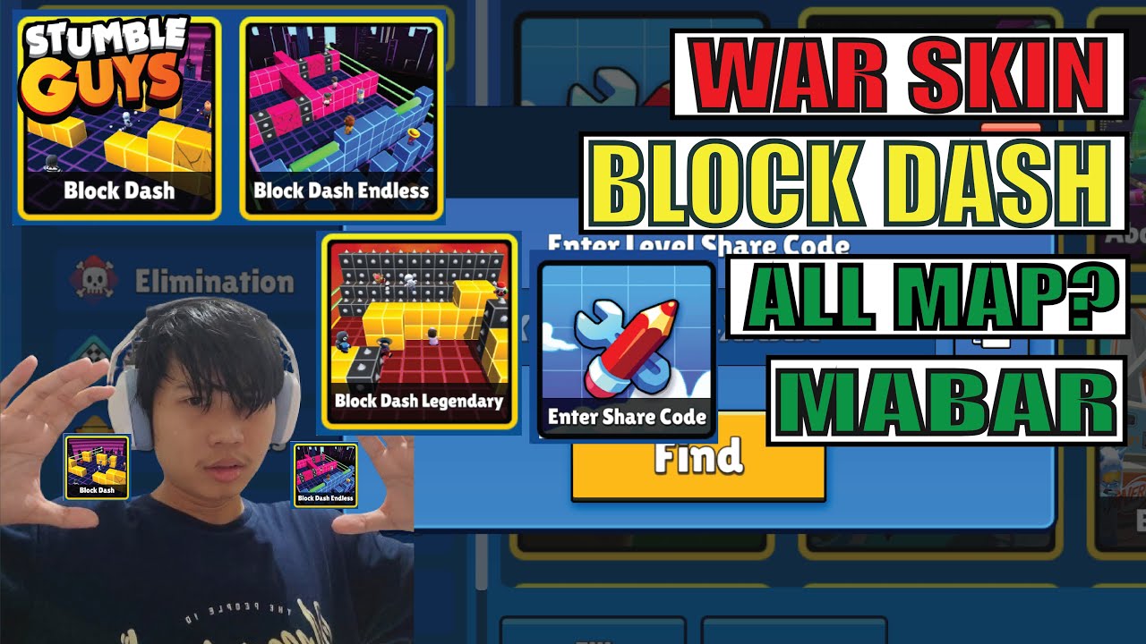Live Stumble Guys eps194 War Skin | Stumble Guys Map Block Dash or ...