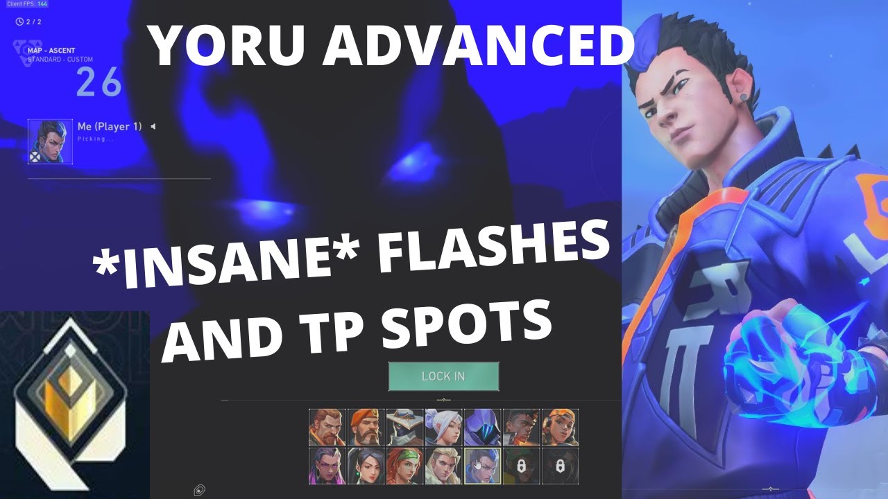 YORU VALORANT ASCENT GUIDE (ADVANCED) - YORU TP AND FLASH LINEUPS - YouTube