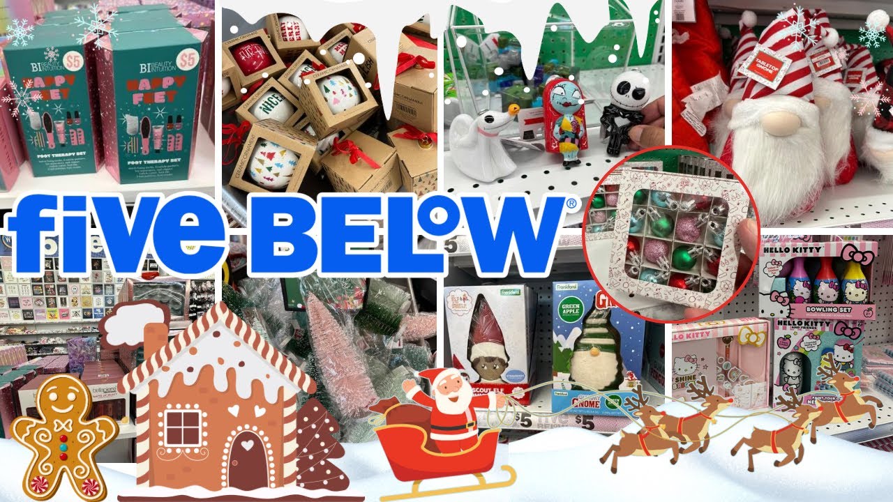 WOW Christmas Shopping At FIVE BELOW 🎄Christmas Decor and Gifts On A ...