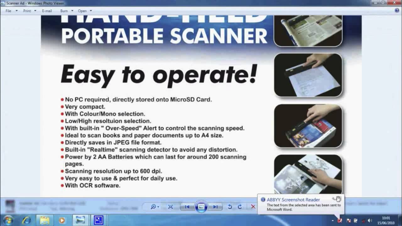 Portable Handheld Scanner - YouTube