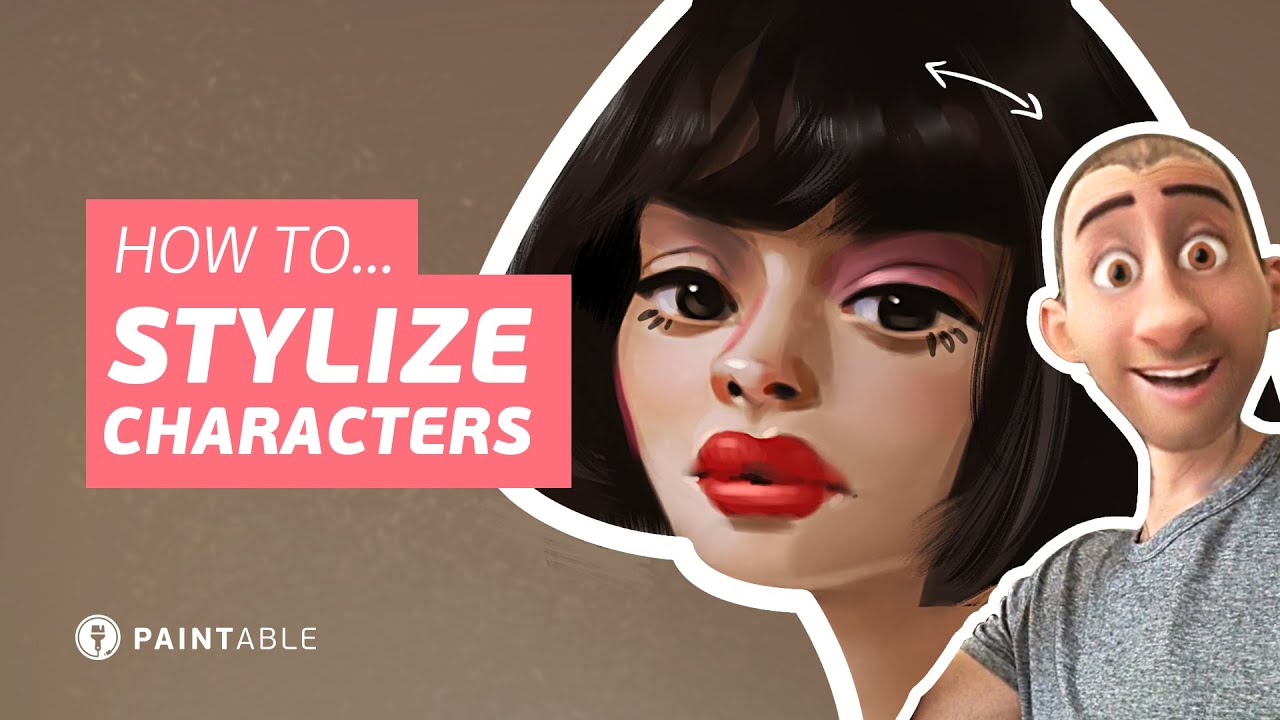 How to STYLIZE a Character in 3 Steps - Painting From a Reference Photo ...