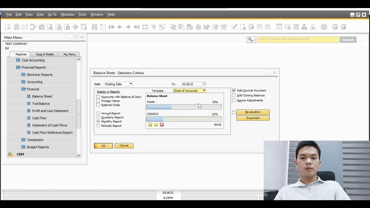 Guide on How to Generate a Balance Sheet on SAP B1? - YouTube