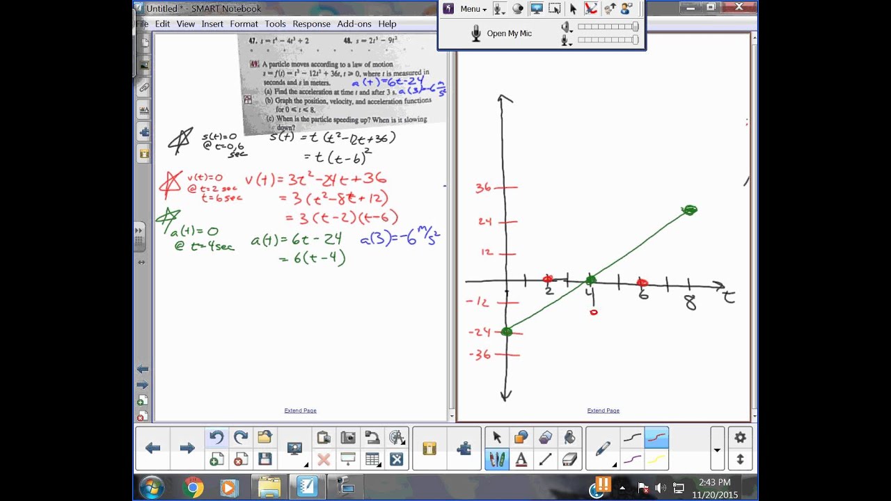 Calculus Position, Velocity, Acceleration Problem-- Juda math - YouTube