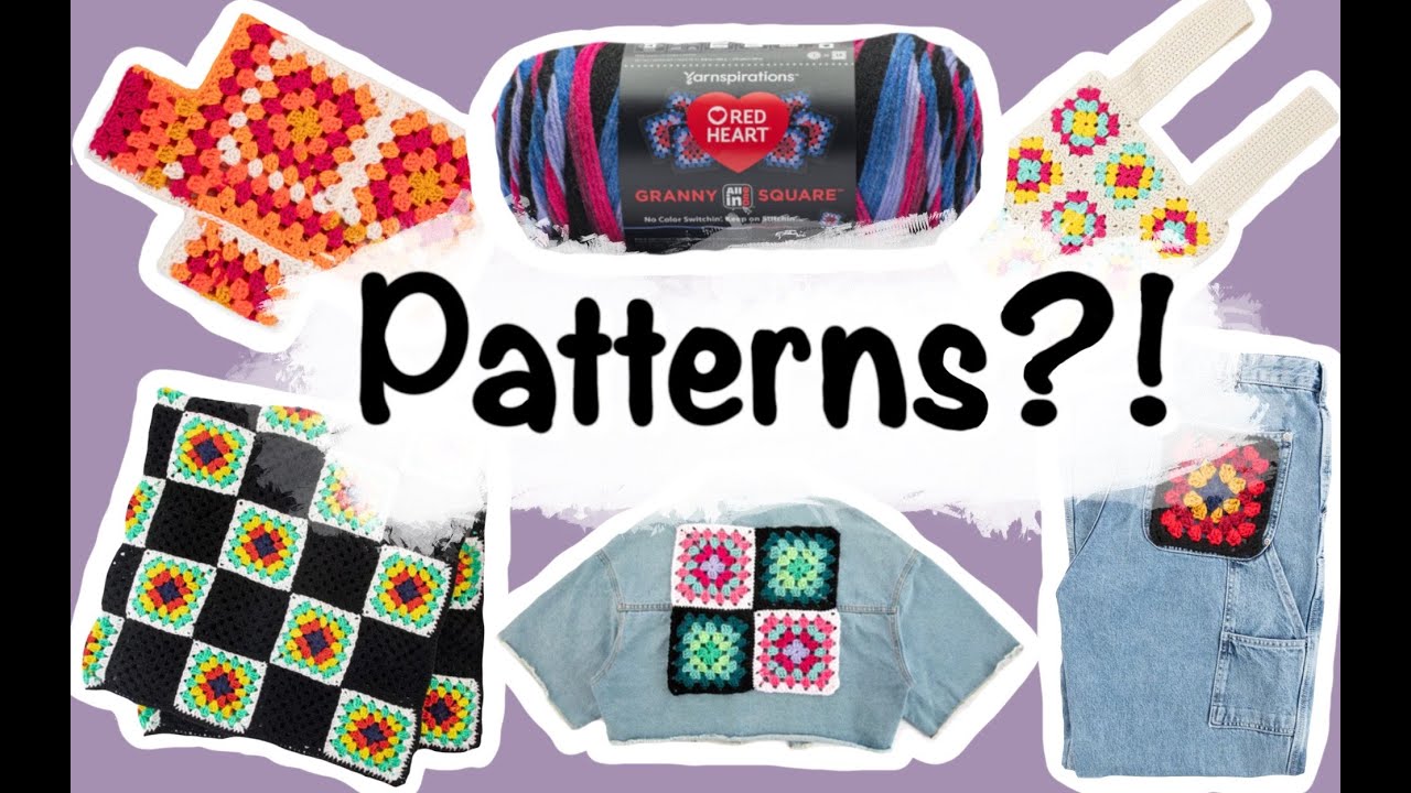 Reviewing Red Heart Granny Square Patterns - YouTube