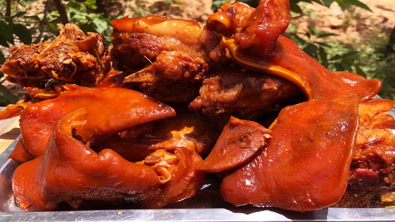POPPULAR BRAISED PORK HEAD RECIPE!! Cooking & Eating Pork Head, Cooking ...