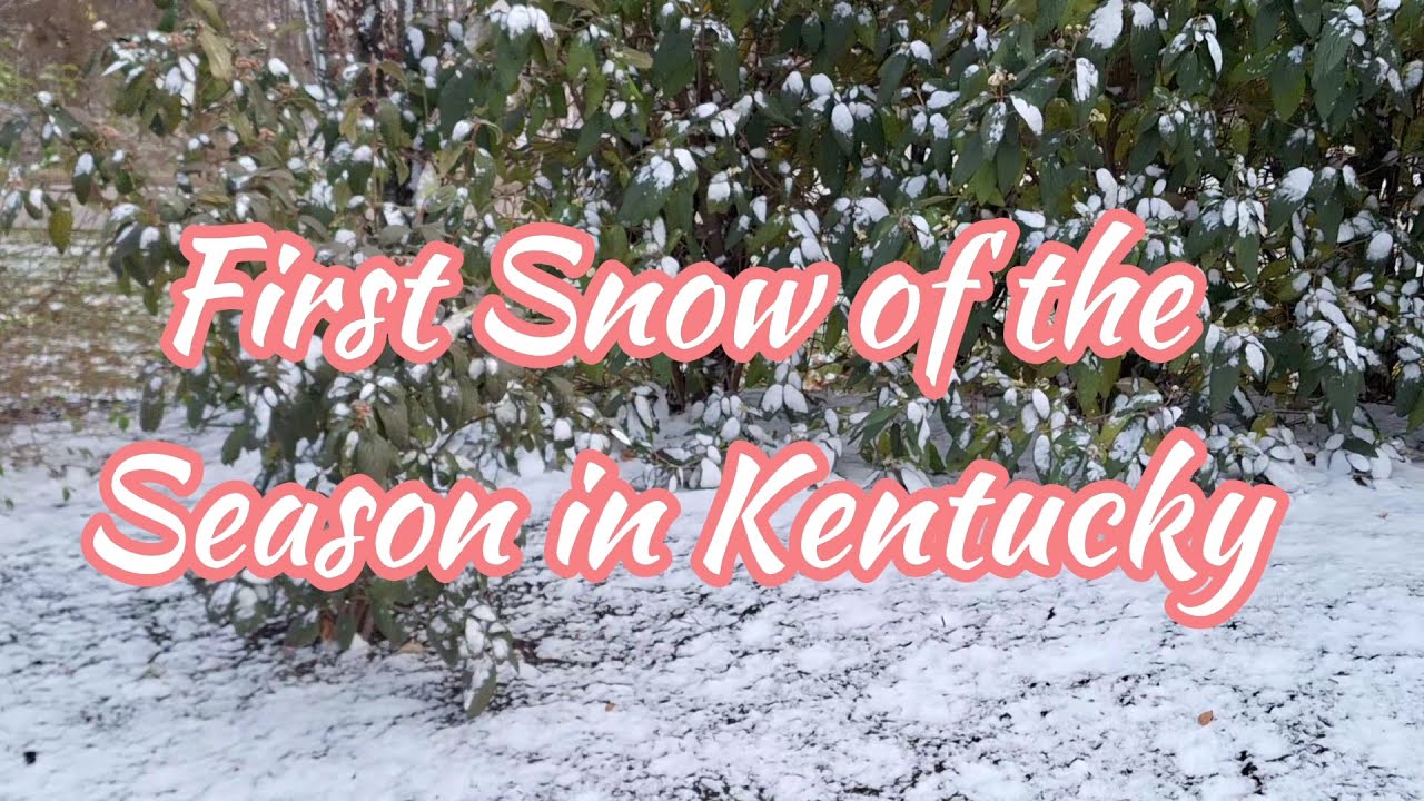Snow...First Snow of the Season in Kentucky USA Driving around after ...