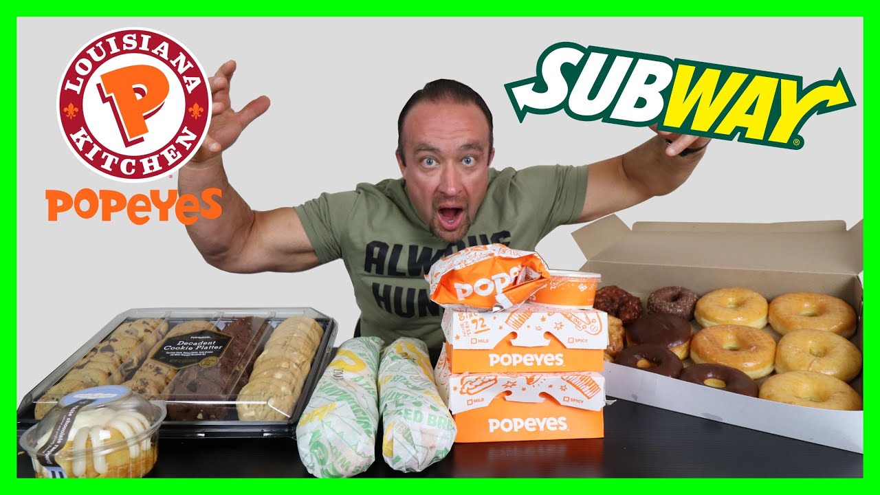CHEAT MEAL - POPEYES | SUBWAY | BOSA DONUTS - YouTube