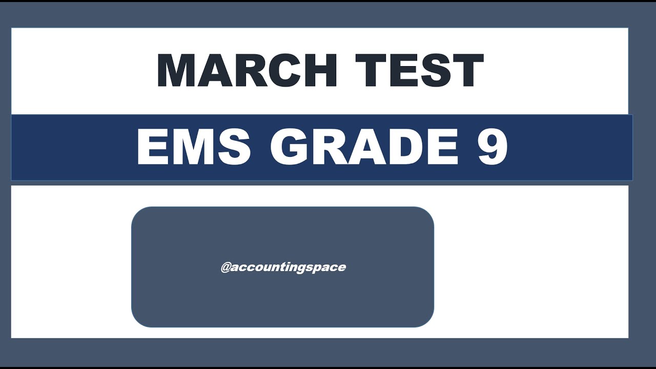 GRADE 9 EMS TERM 1 MARCH TEST CIRCULAR FLOW - YouTube