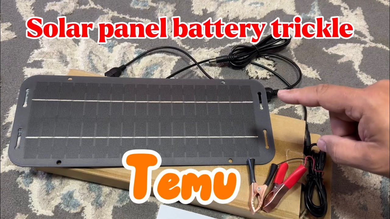 Solar panel battery trickle review - Temu - YouTube