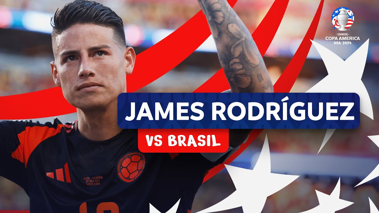 EL PARTIDO DE JAMES RODRÍGUEZ VS BRASIL | CONMEBOL Copa América USA ...