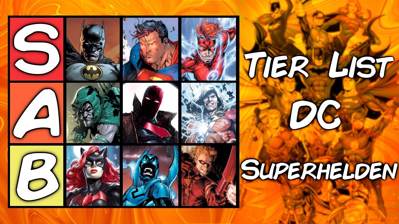 Wir ranken DC Superhelden | Tier List DC Superhelden - YouTube