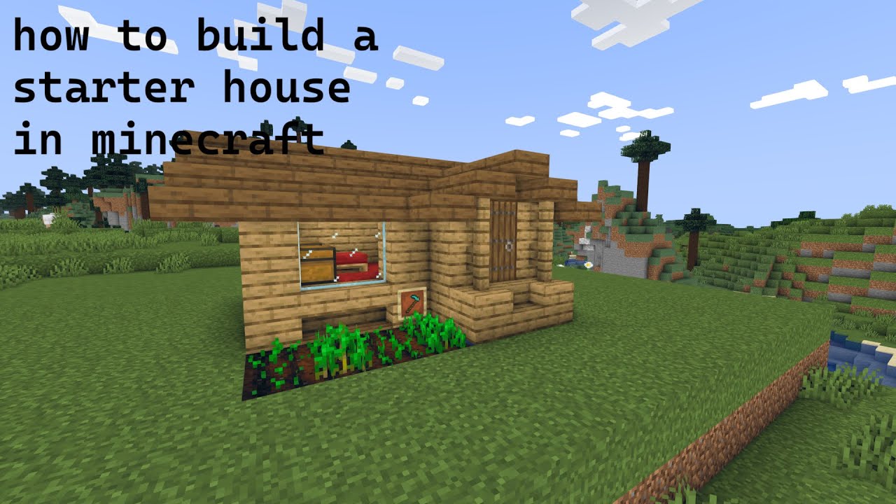 how to build a starter house in minecraft - YouTube