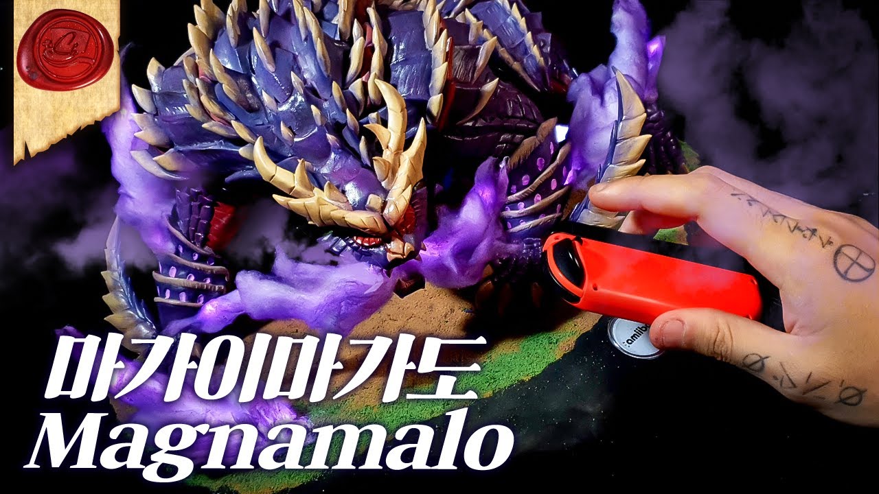 클레이로 만든 마가이마가도 아미보 피규어【몬스터 헌터 라이즈】/Magnamalo Figure - YouTube