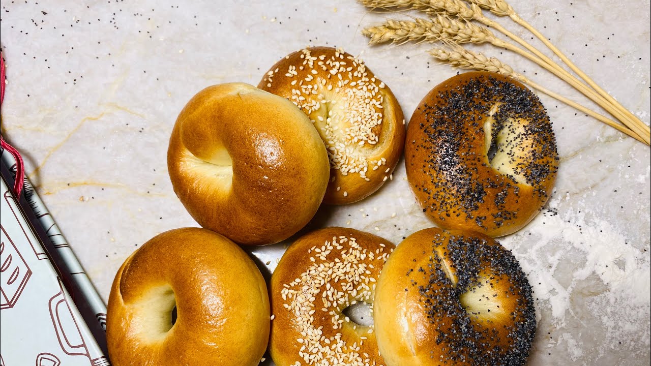 Bagel - How to make homemade mini bagels - YouTube