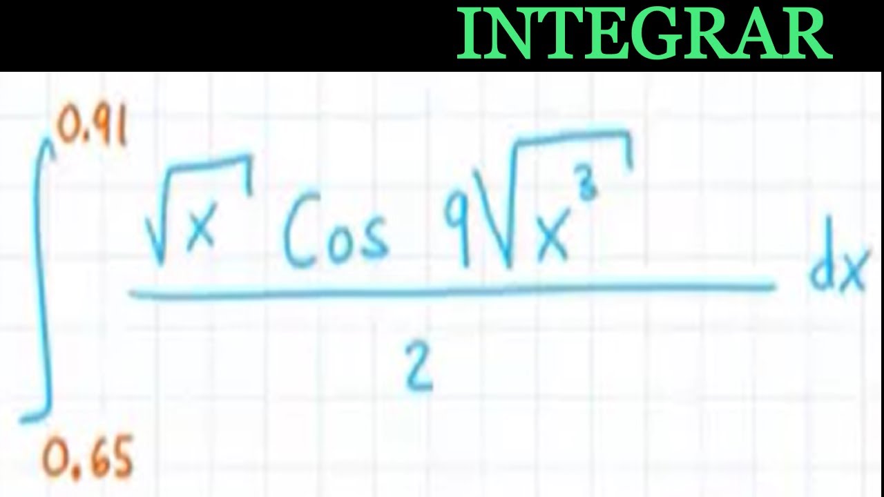 integral definida de coseno - YouTube