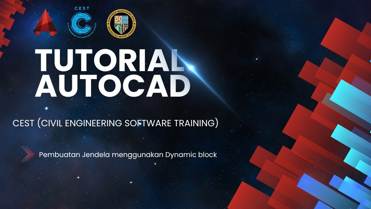 TUTORIAL AUTOCAD - PEMBUATAN KUSEN JENDELA DYNAMIC BLOCK - YouTube