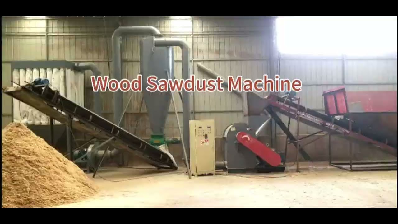 Powerful wood sawdust making machine from China - YouTube
