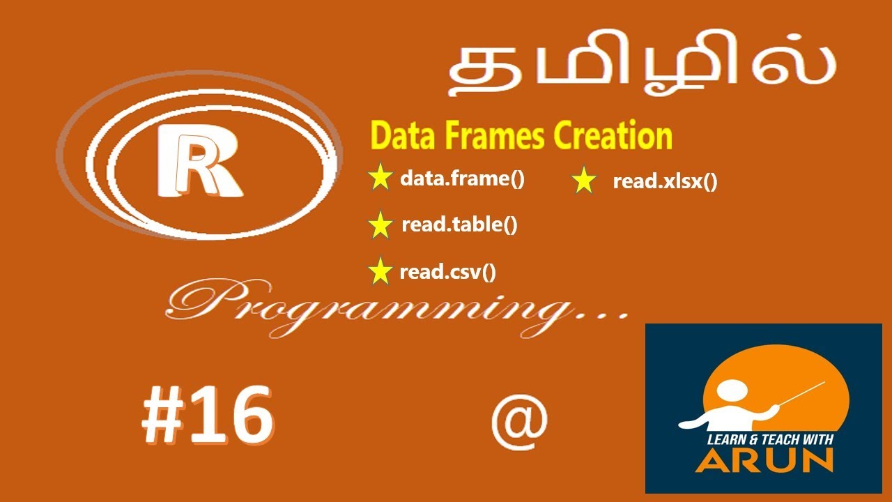 #RprogrammingInTamil #16 #DataFramecreation #CreateDataFrameFromText ...