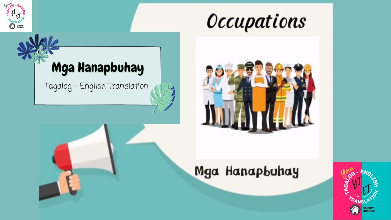 Learn Tagalog: MGA HANAPBUHAY | Occupations | Tagalog- English ...