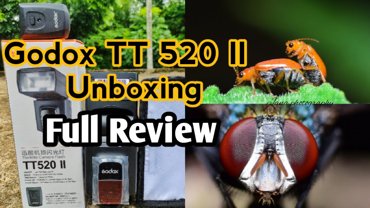 Godox TT 520 II Flashlight Unboxing .Full Review For Macro Photography ...