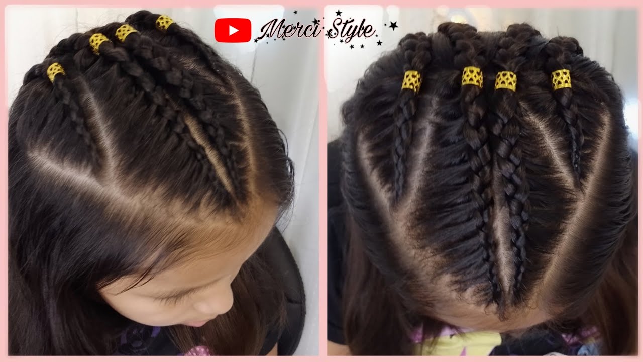 PEINADO CON TRENZA / PENTEADO PARA ESCOLA / PEINADO CON CABELLO SUELTO ...