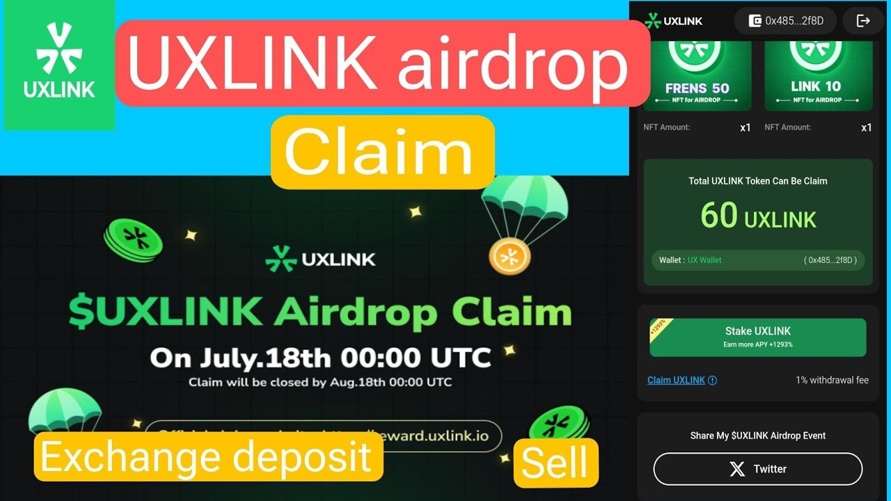 UXLINK AIRDROP || UXLINK TOKENS CLAIM || uxlink airdrop claim || uxlink ...