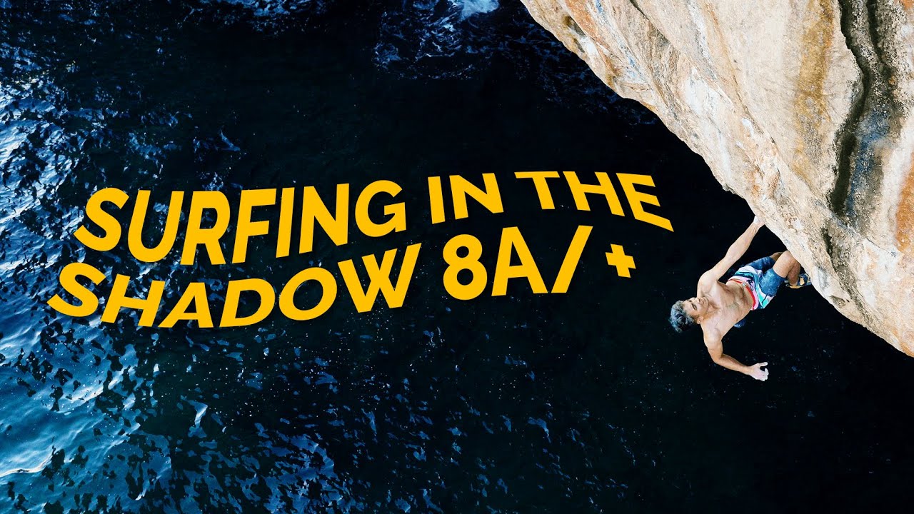 Surfing in the Shadow 8a/+, Mallorca Deep Water Soloing - YouTube