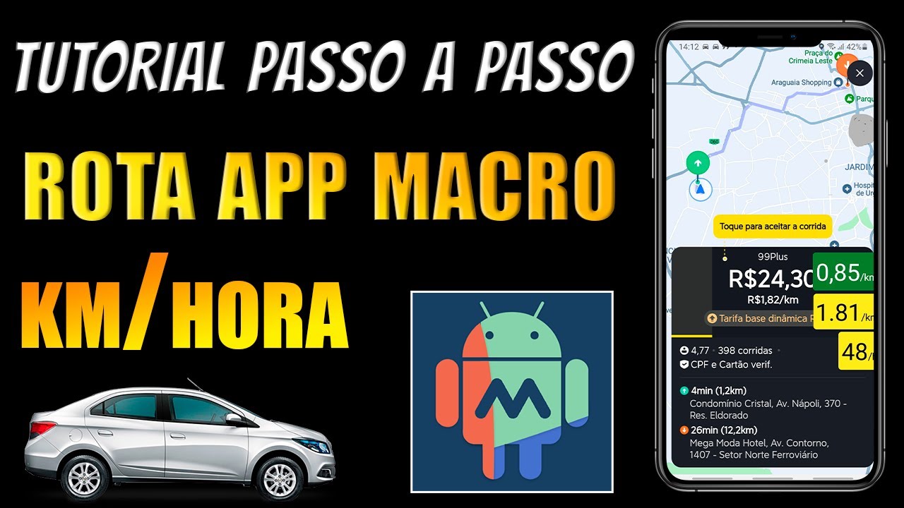 ROTA APP - VALOR POR KM OU POR HORA | Configuração da Macro - YouTube