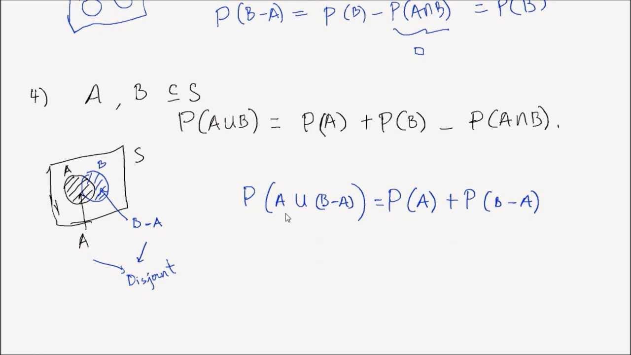 Probability Lesson 3 - Basics of Probability Theory/ Kolmogorov Axioms - YouTube