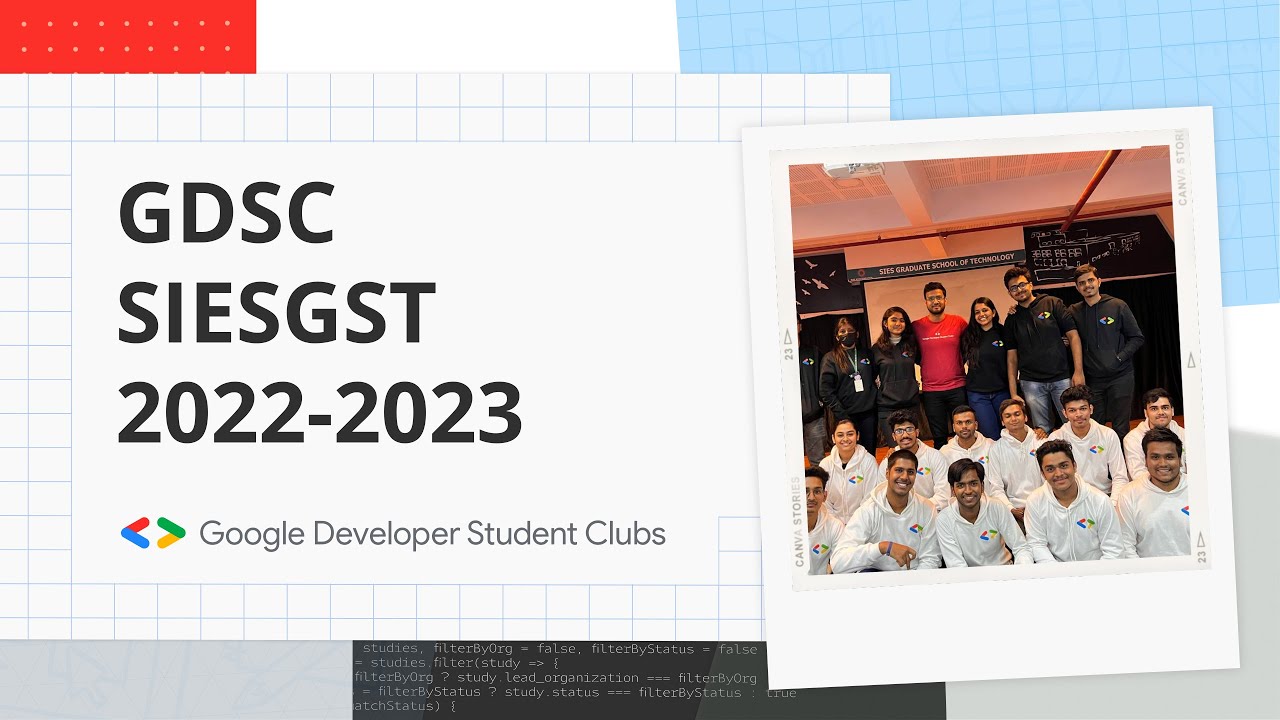 GDSC SIESGST 2022-2023 Flashback - YouTube