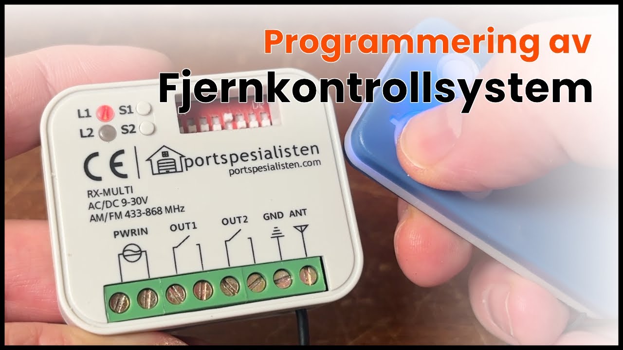 Enkel programmering av Fjernkontrollsystem - YouTube