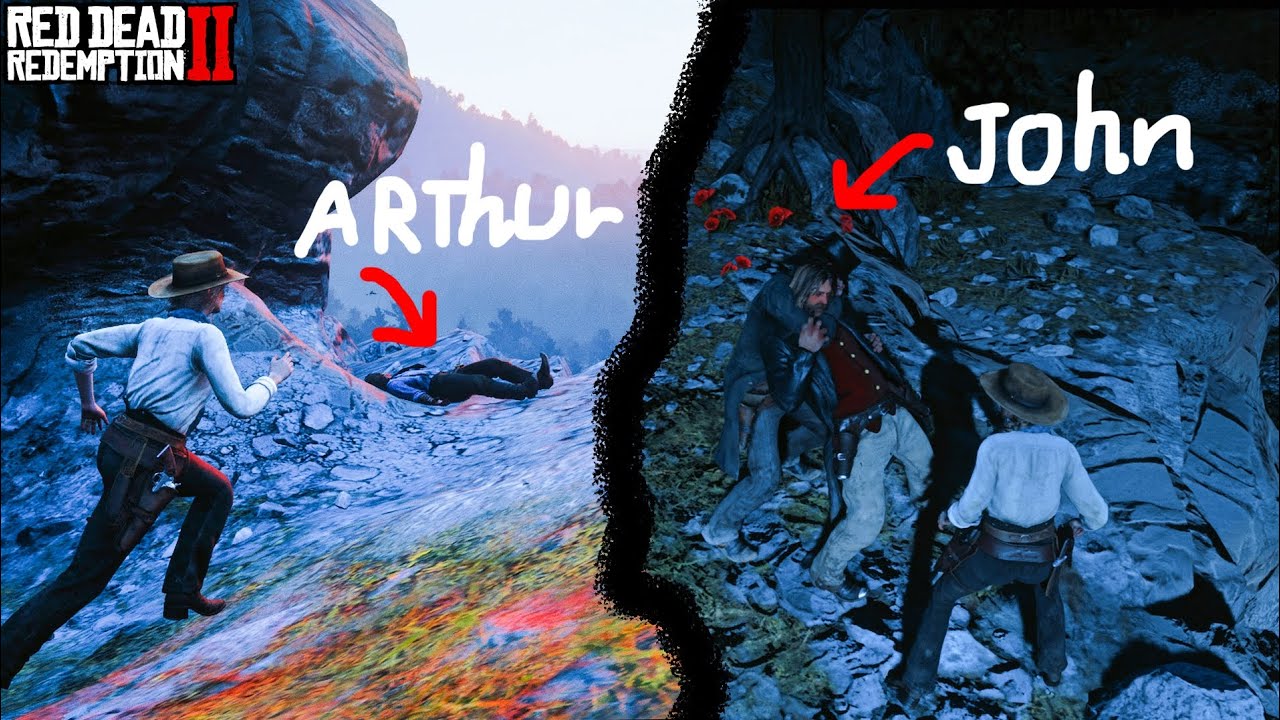 #rdr2 What happened if John and sadie save Arthur in the end of game 😱😱 ...
