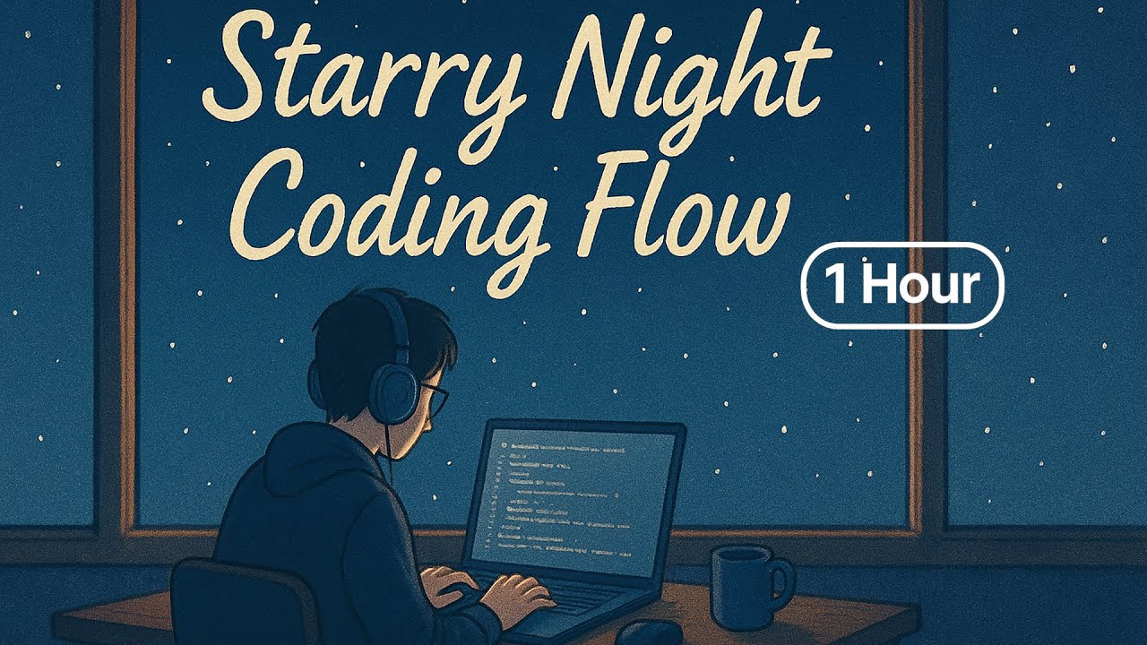 🌌 1 Hour Starry Night Coding Flow｜1小時夜空程式 Lo-fi 音樂｜深度專注・夜間創作背景 ...