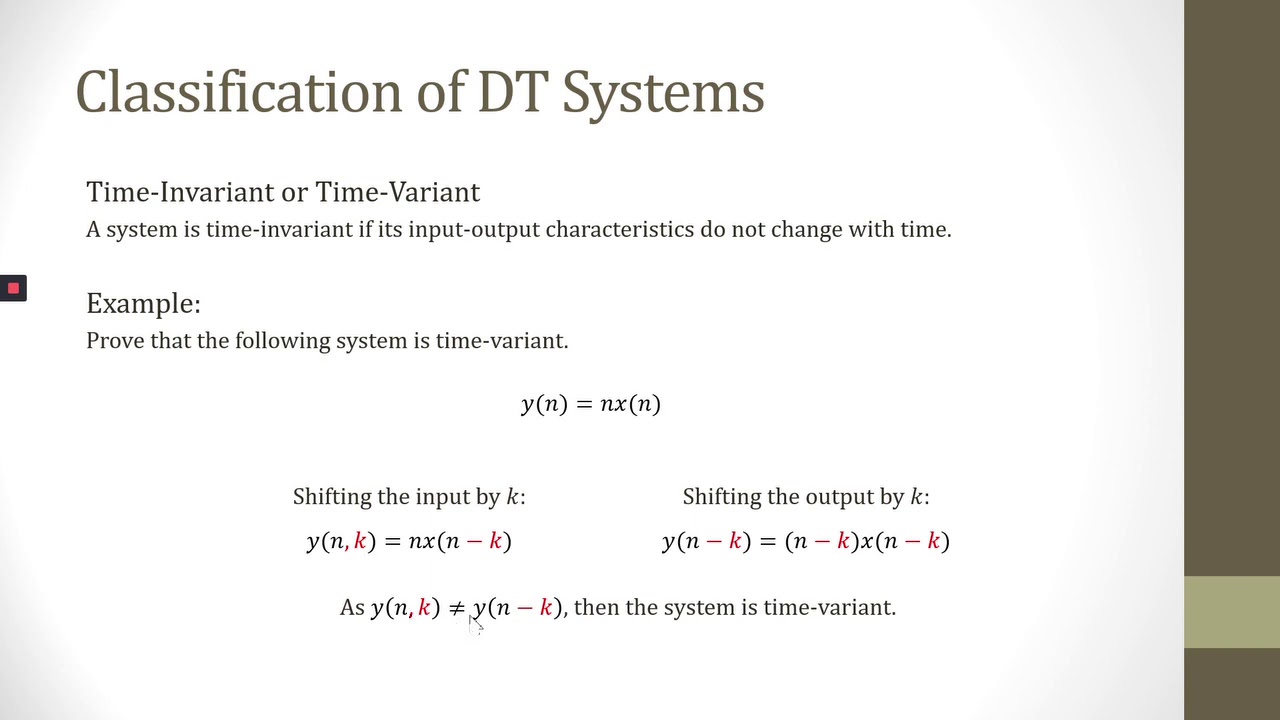 WEEK 2 PART 1 CLASSIFICATION OF DT SYSTEMS PART 3 - YouTube