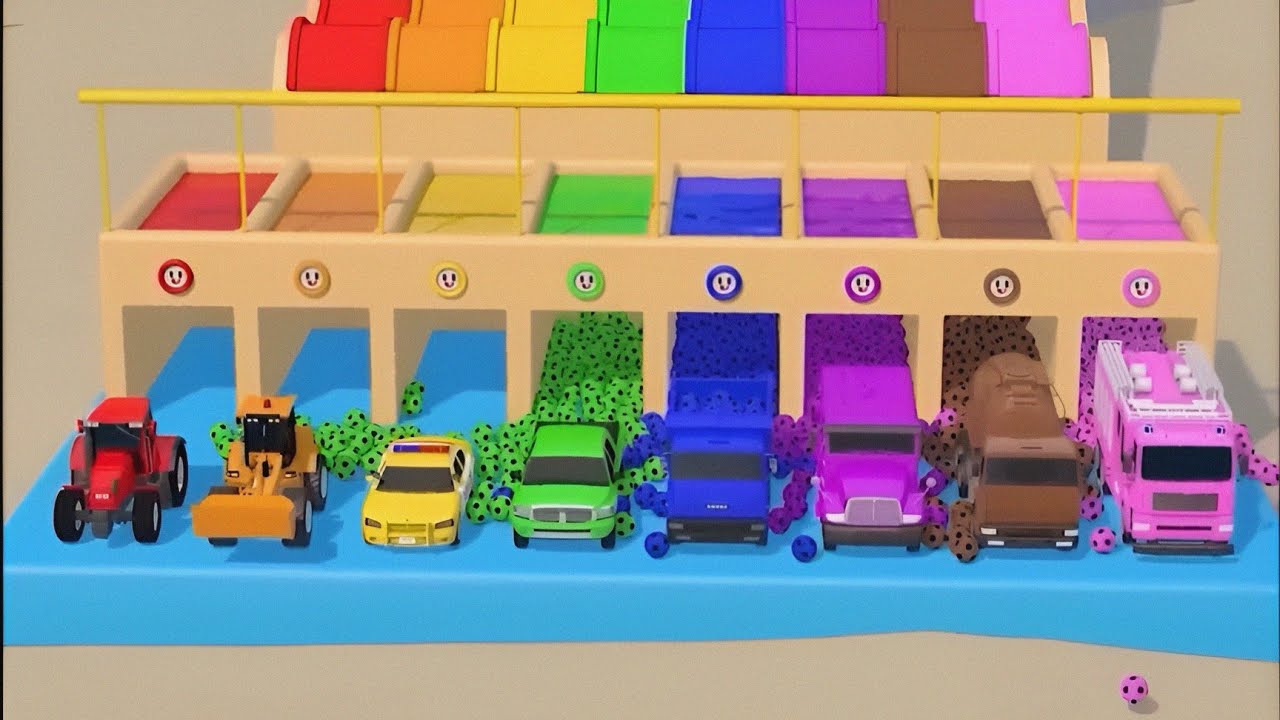 Learn Colors With Street Vehicles | Kids Colors Toys | Nursery Rhymes ...