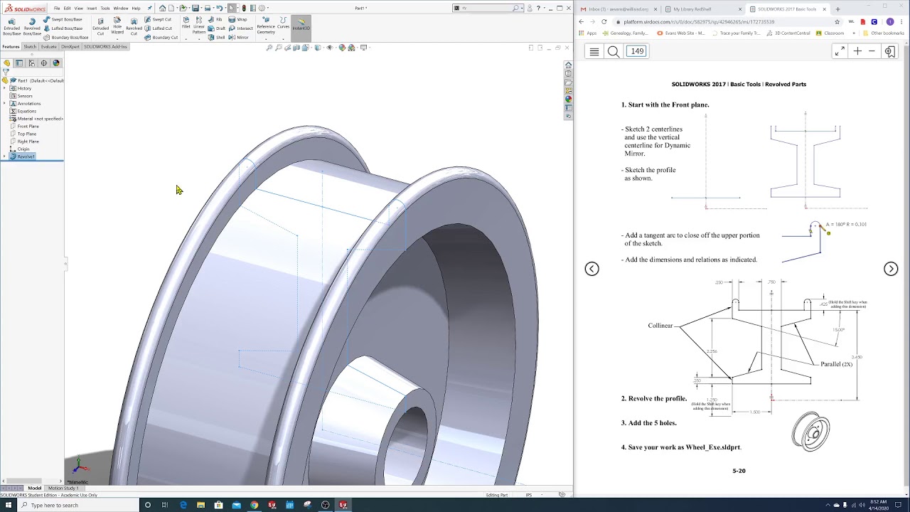 Revolved Part Wheel - YouTube